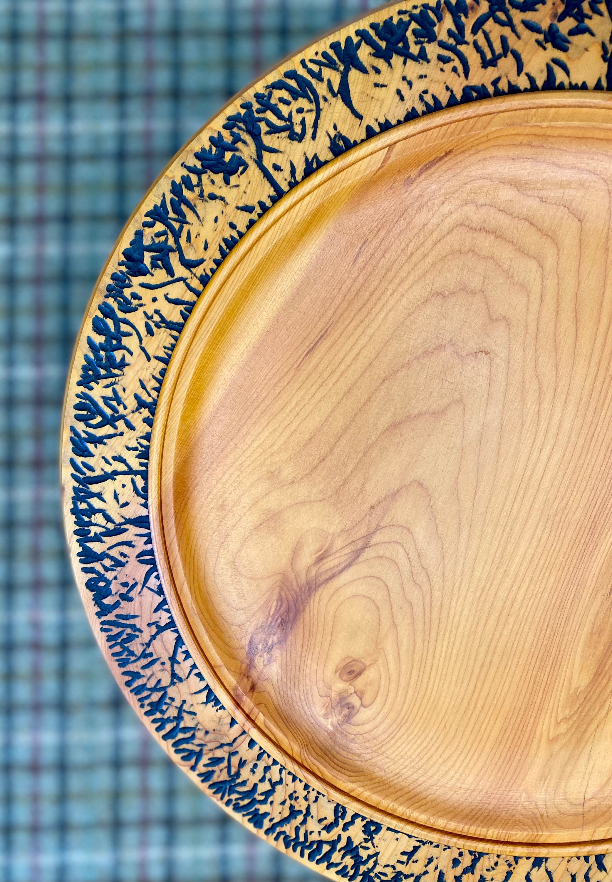 Large Wood Platter Centrepiece With Decoration - Etsy