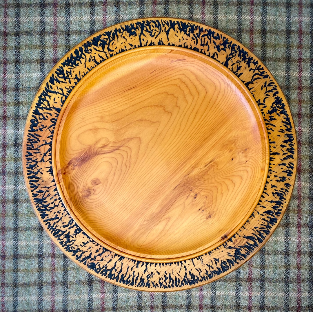 Large Wood Platter Centrepiece With Decoration - Etsy