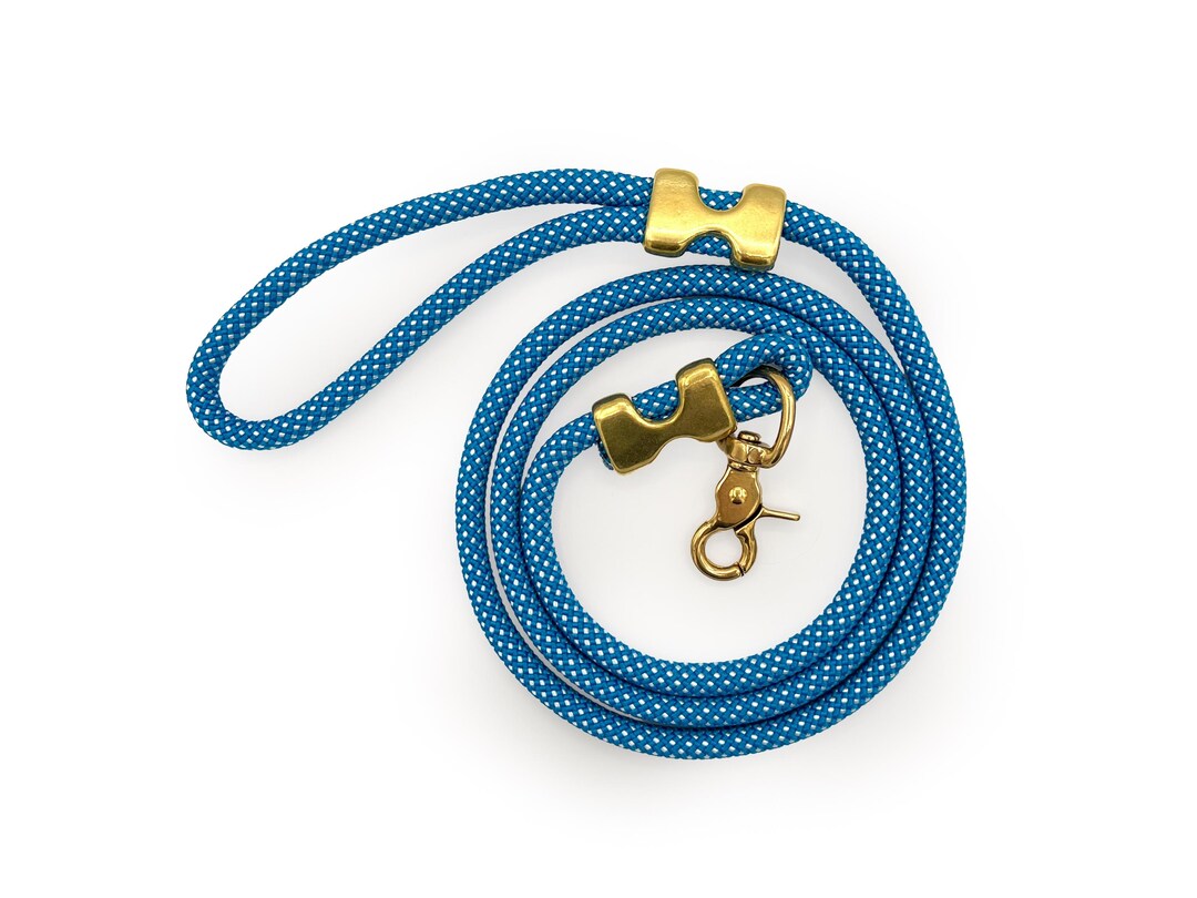 3/8 Inch Thick Diamond Blue Rope Dog Leash, 4, 5 & 7-foot Dog Leash ...