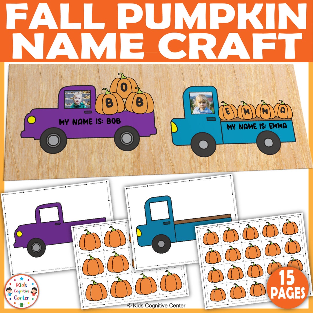 Pumpkin Name Craft Activity for Kids Fall Bulletin Board - Etsy