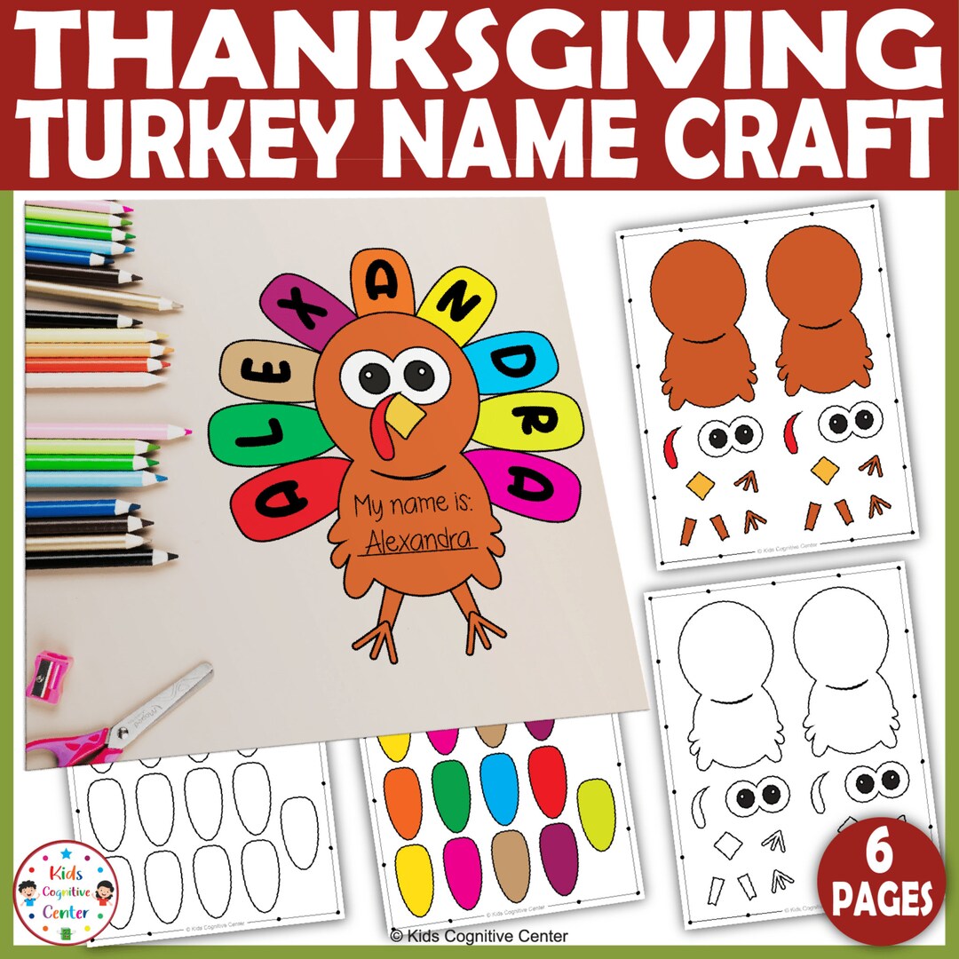 Printable Turkey Name Craft for Kindergarten Classroom - Etsy Australia