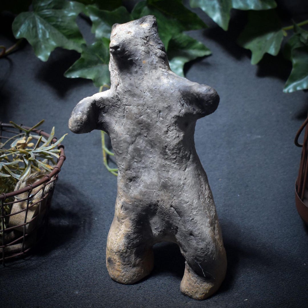 Dancing Wolf – Archaic Sculpture Made Using Traditional Smoke-firing Techniques – Item No ...