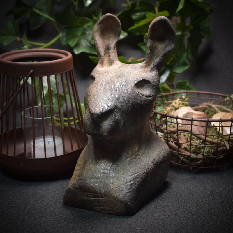 Rabbit Bust - Etsy