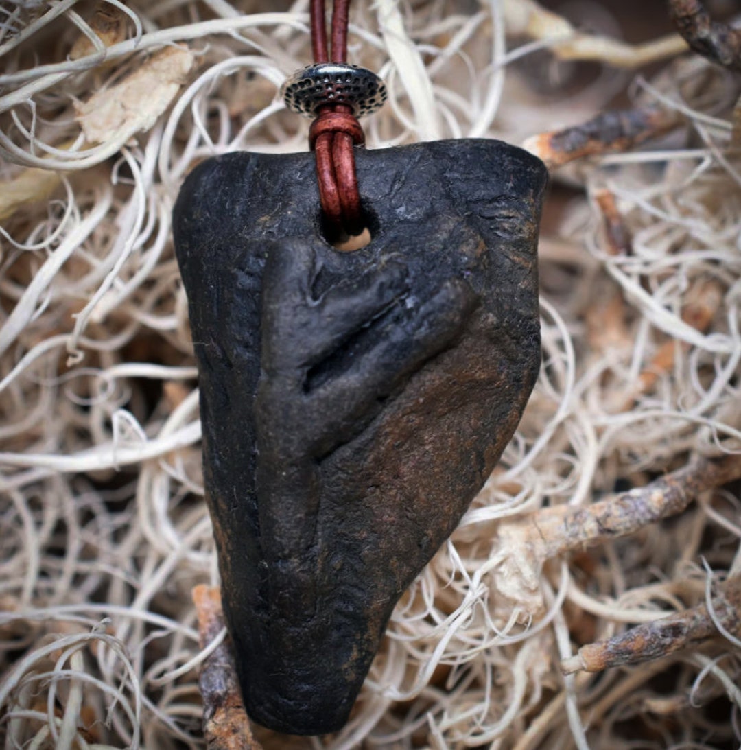 Handmade Futhark Rune Fehu Amulet Made of Traditionally Fired Clay ...