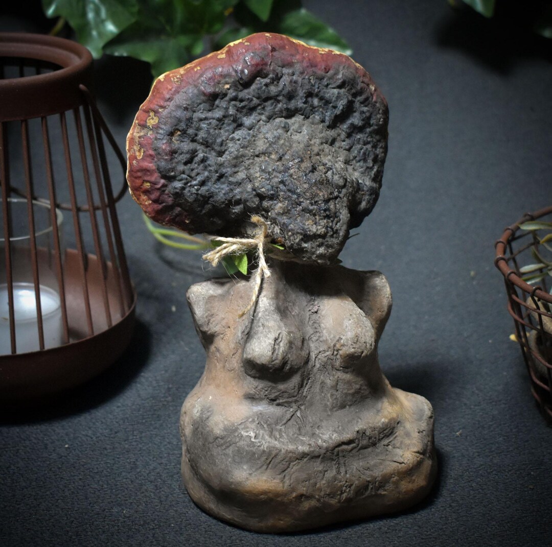 Goddess of the Forest – Sculpture With Real Tree Fungus, Primitive Art ...