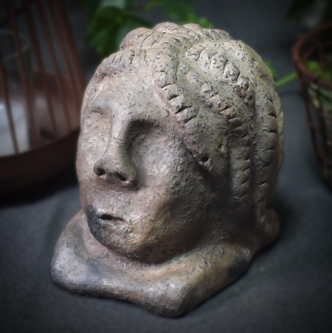 Handmade Medusa Sculpture Made of Traditionally Fired Clay Unique Smoke ...