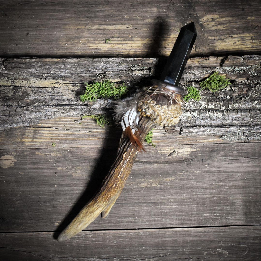 Ritual Staff of Protection – Your Companion Made of Antler and Golden ...