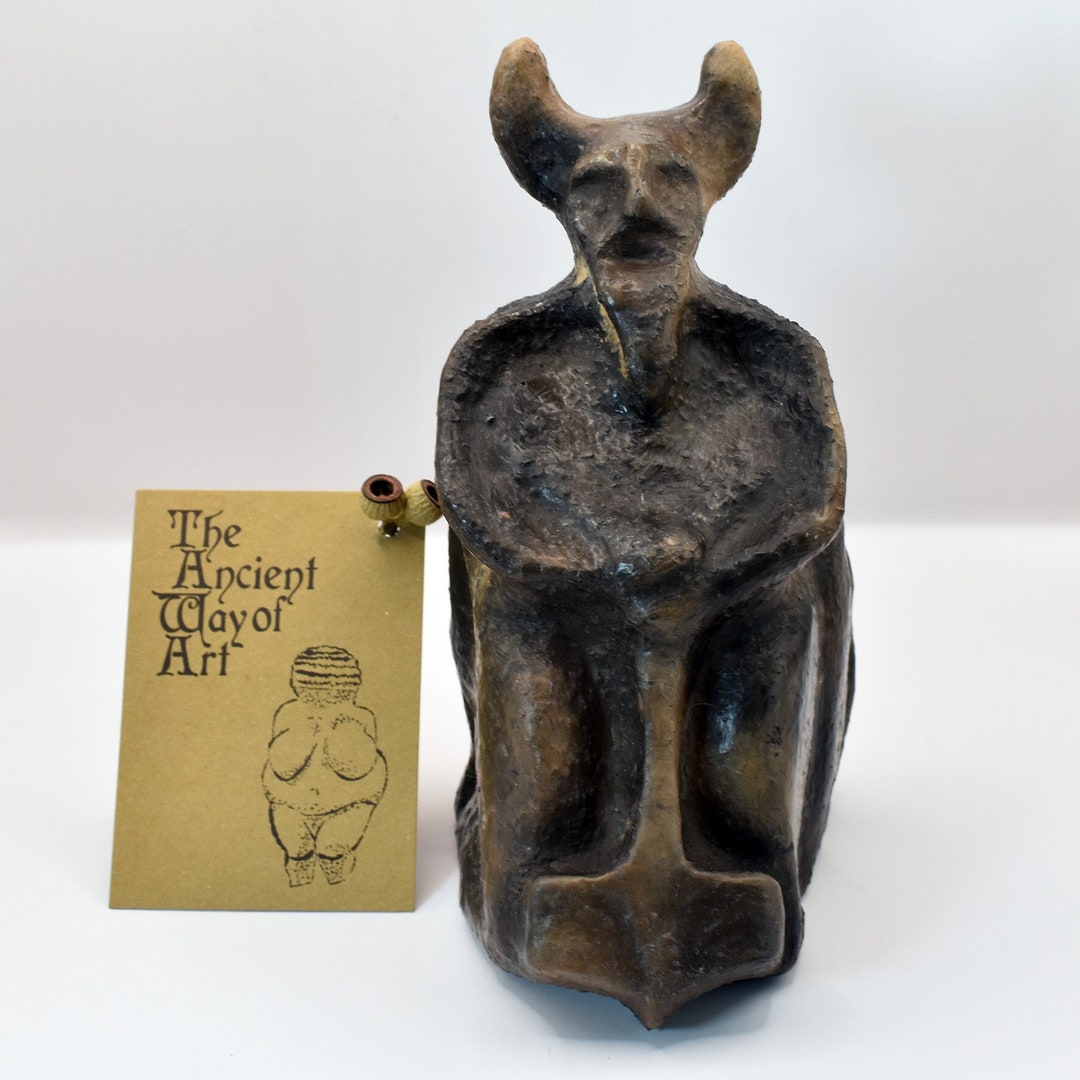 Thor Statue Made of Clay Traditionally Made in Smoke Firing Perfect ...