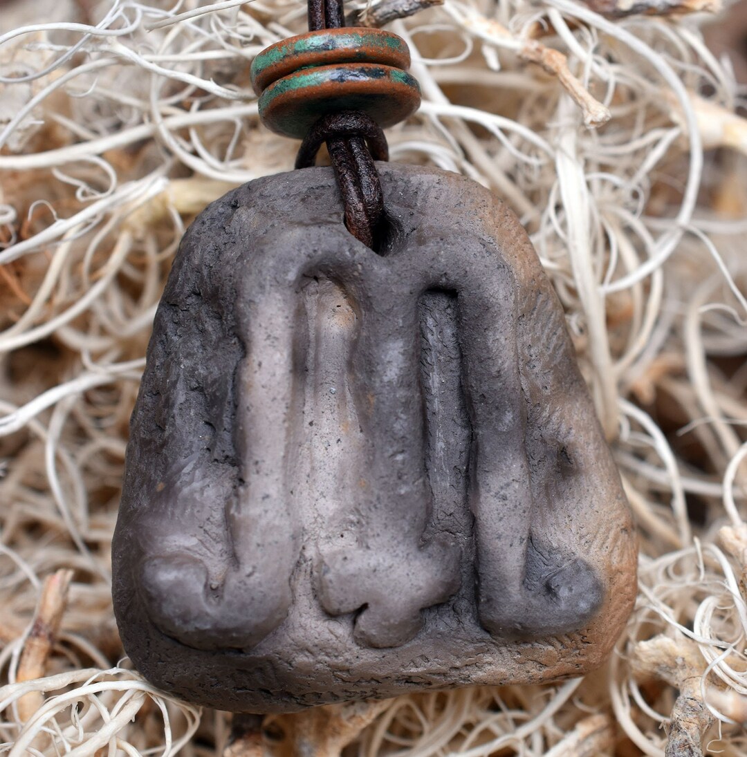 Handmade Clay Amulets for Celtic Holidays Mabon Smoke Fire Jewelry With ...