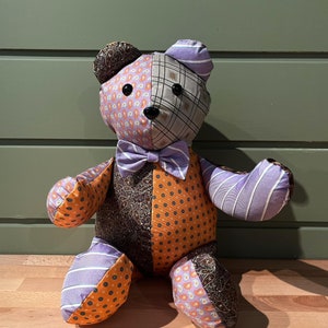 Handmade Necktie Memory Bear - Etsy