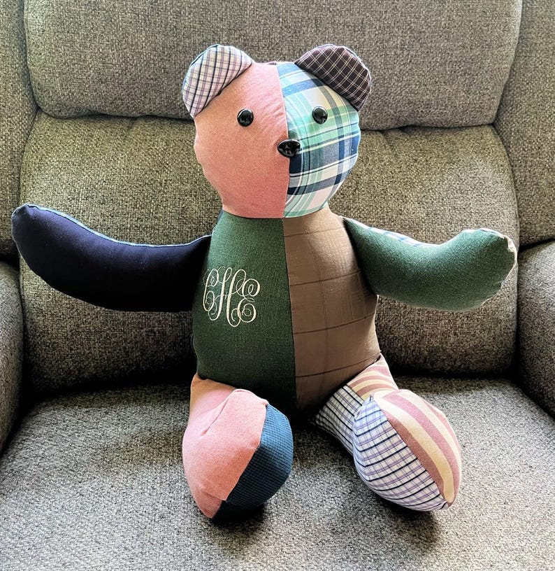 ADD ON: Monogram on Memory Bear - Etsy