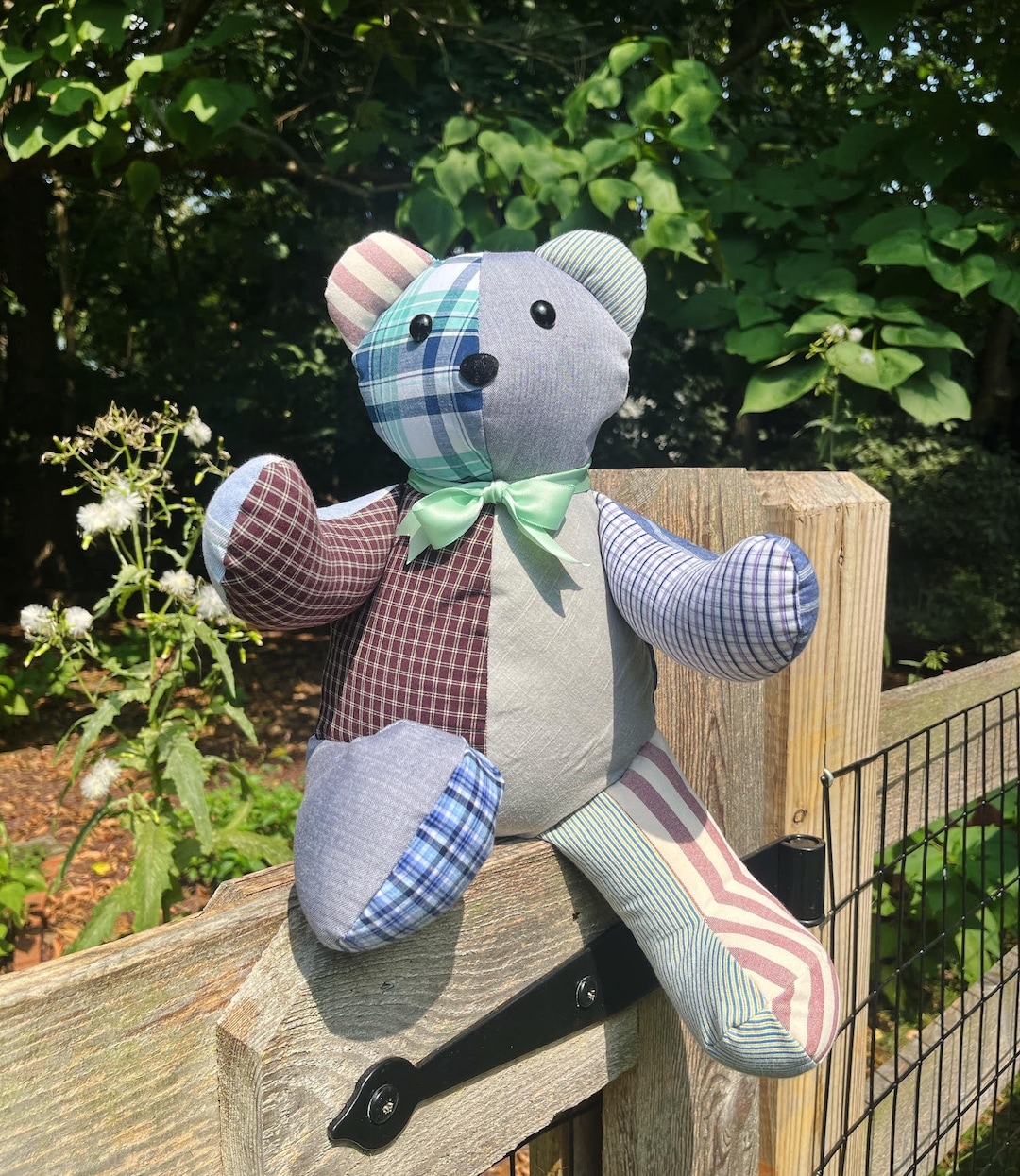 Handmade Patchwork Memory Bear - Etsy