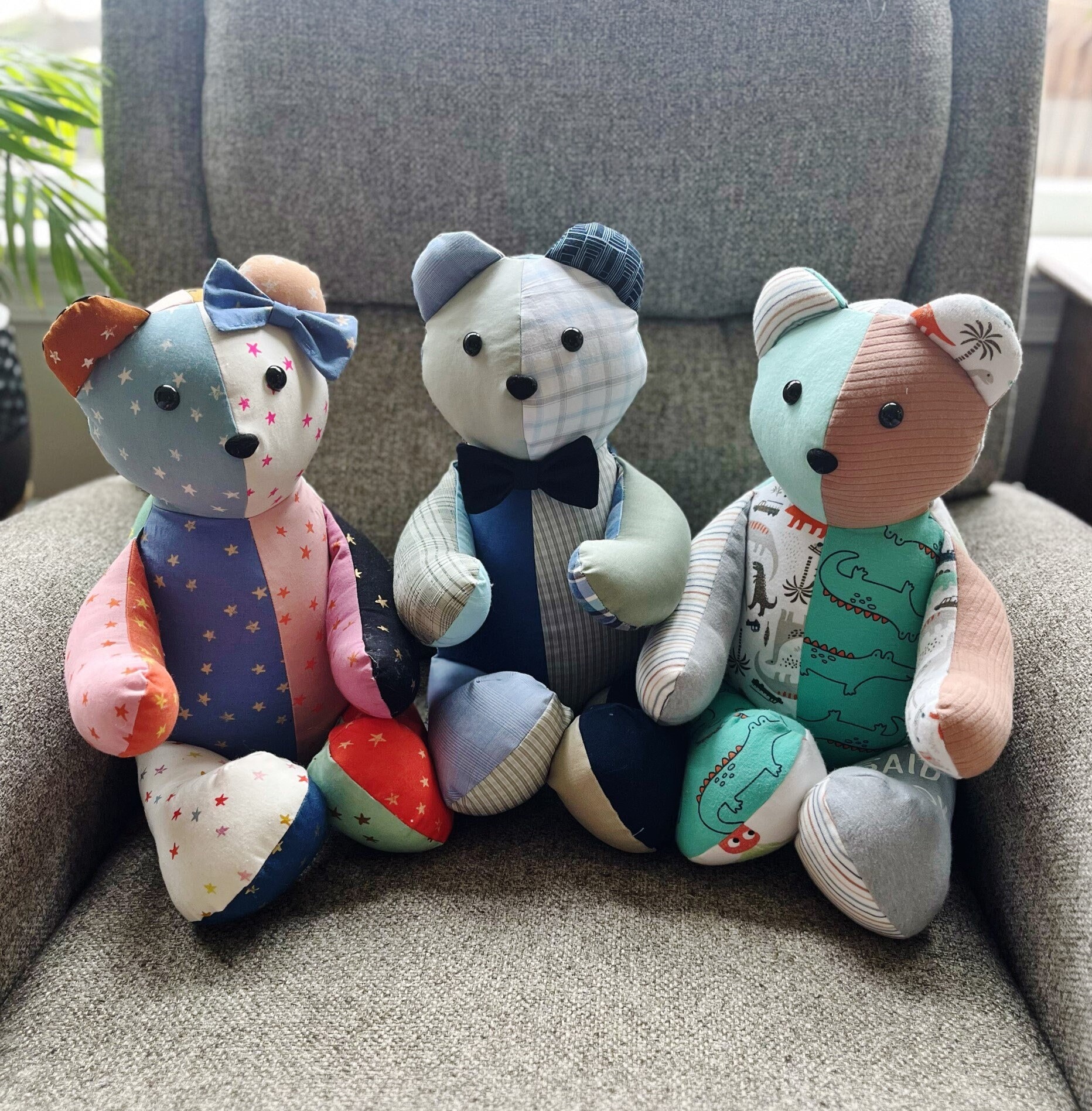 Handmade Patchwork Memory Bear - Etsy