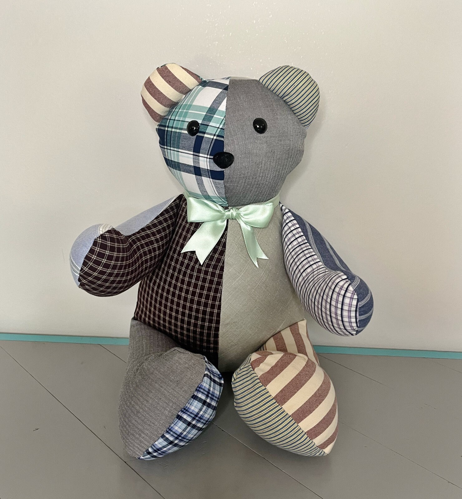 Handmade Patchwork Memory Bear - Etsy