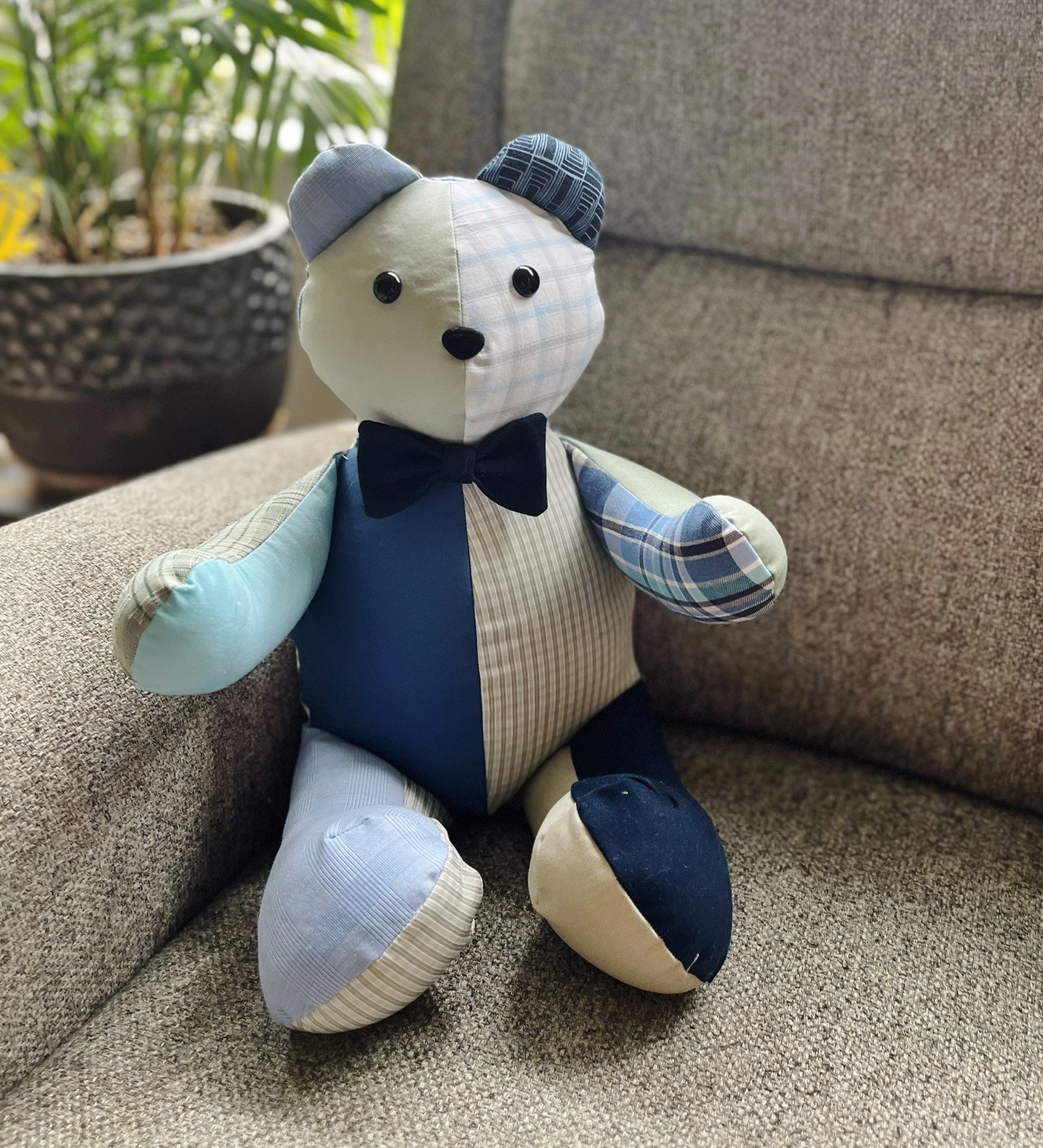 Handmade Patchwork Memory Bear - Etsy