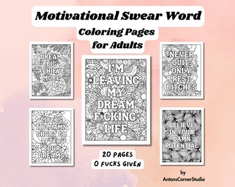 Motivational Swear Word Coloring Book - Etsy