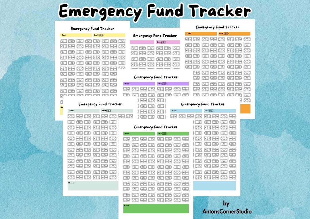 Emergency Fund Tracker Custom Printable Budget Tracker - Etsy