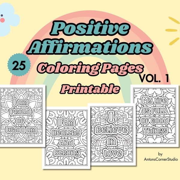 Positive Coloring - Etsy