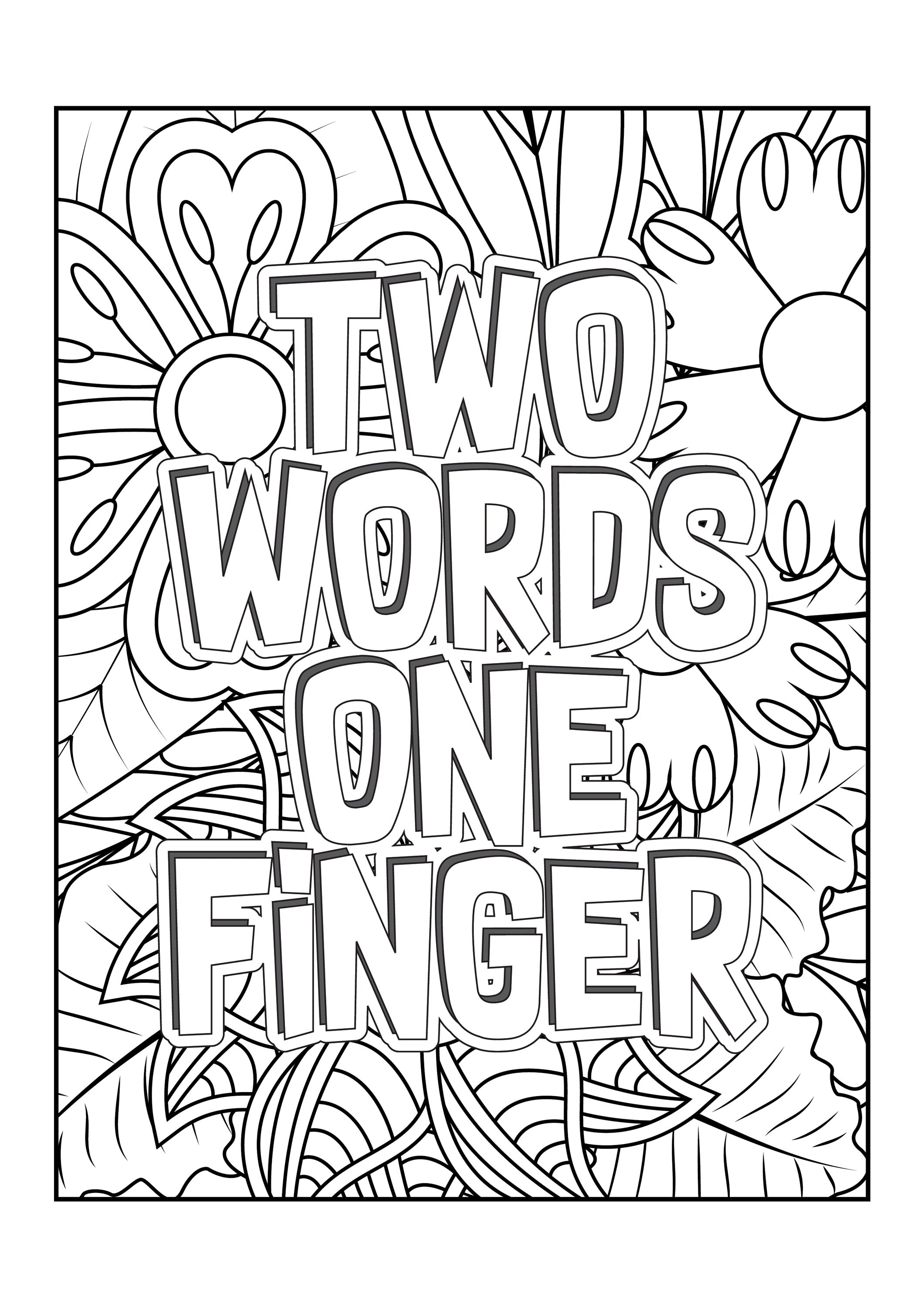 100 Swear Word Coloring Pages for Adults Printable Funny - Etsy UK