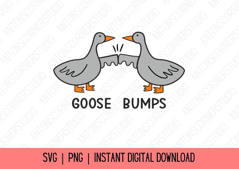 Goose Bump Funny PNG SVG Sublimation Silly Goose Best Friends Fist Bump ...
