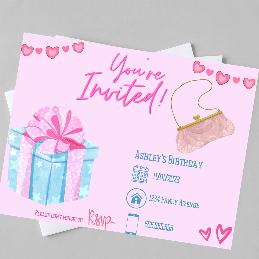 Digital, Customizable and Printable Birthday Invitation - Etsy