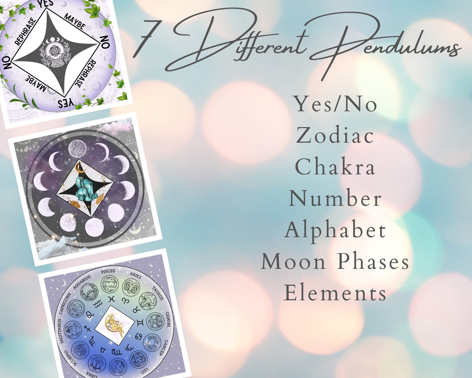 Working With Pendulums Guide and Seven Different Printable Boards - Etsy