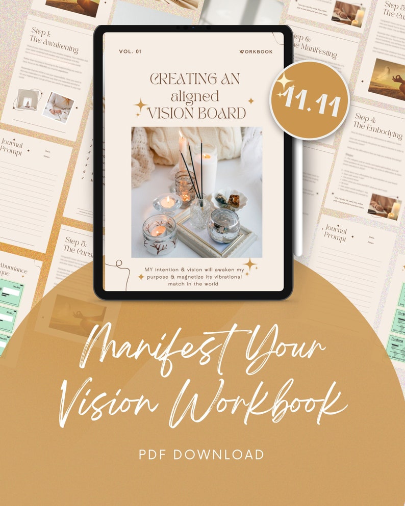 Manifest Your Vision Workbook - Etsy