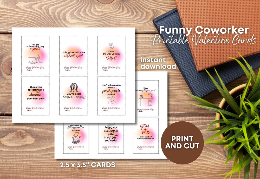 Funny Coworker Valentine's Day Cards, Funny Valentines Card, Work ...