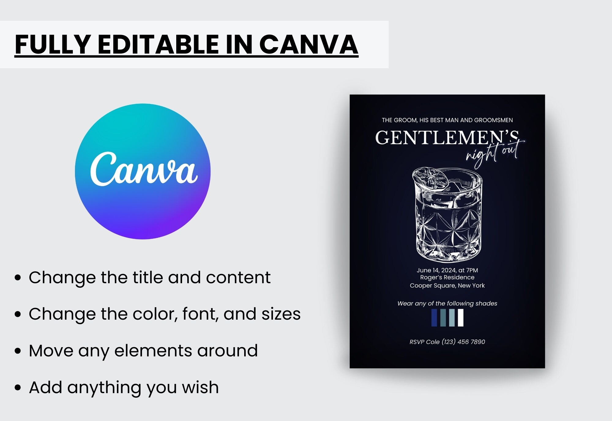 Gentleman’s Party Invitation, Bachelor Party Invitation Templates, Stag ...