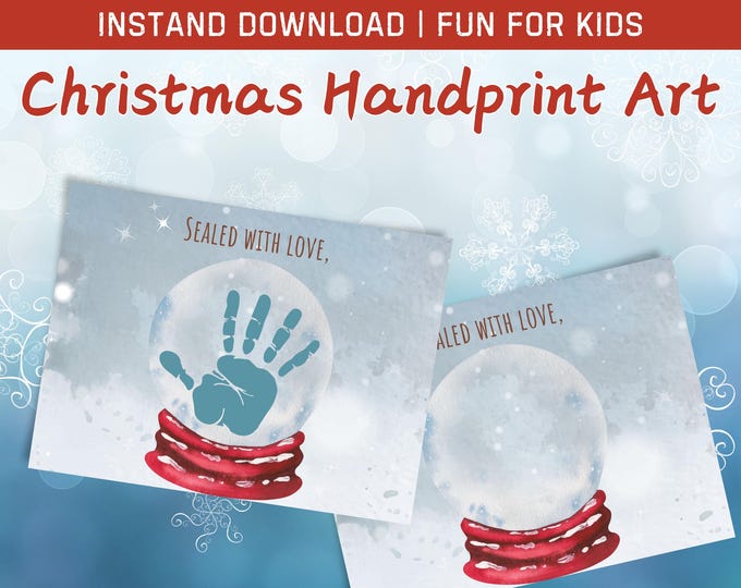 Winter Handprint Craft Bundle Printables-snow Season Fingerprint Kids ...