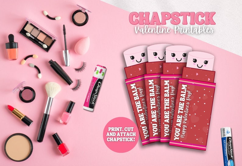 Chapstick Kids Valentine Printable, School Valentine, Classroom ...