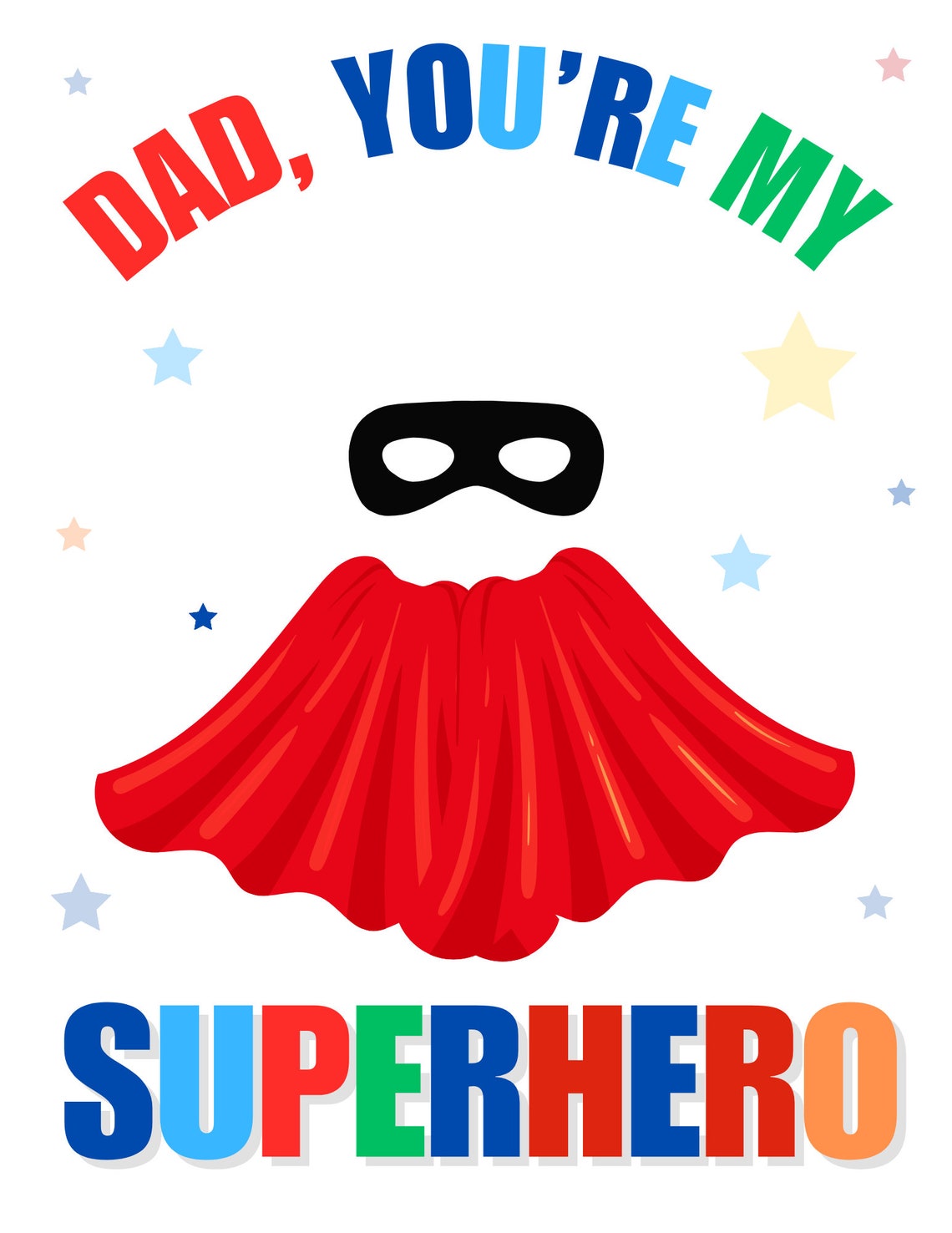 Superhero Handprint Father's Day Craft | Printable DIY Keepsake ...