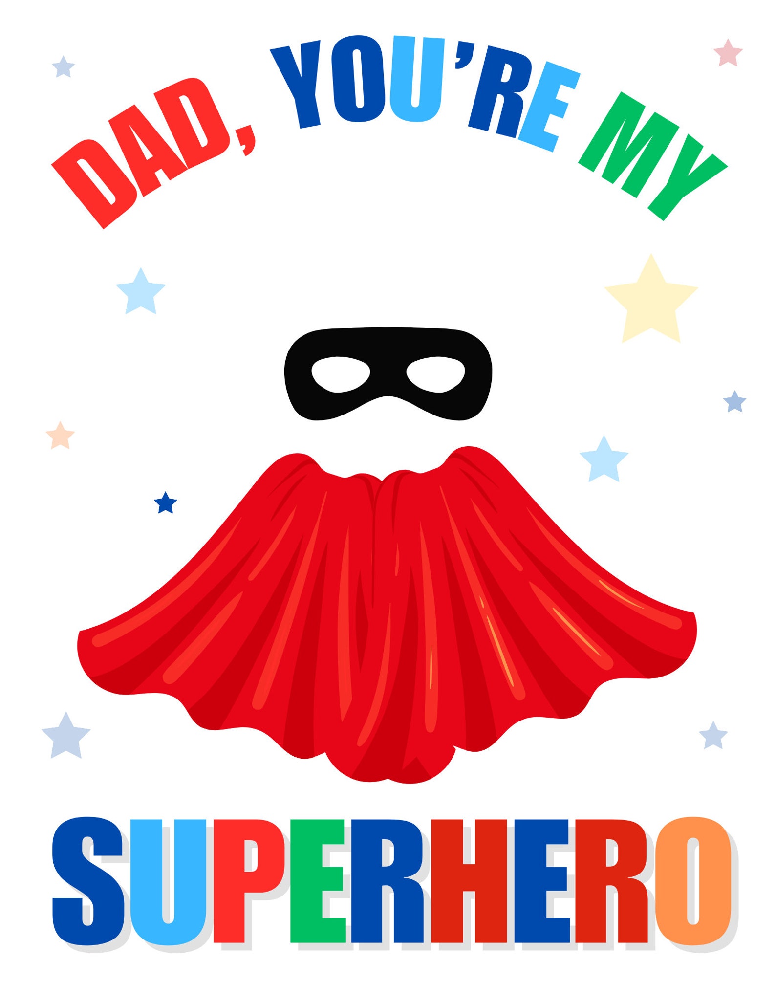 Superhero Handprint Father's Day Craft | Printable DIY Keepsake ...