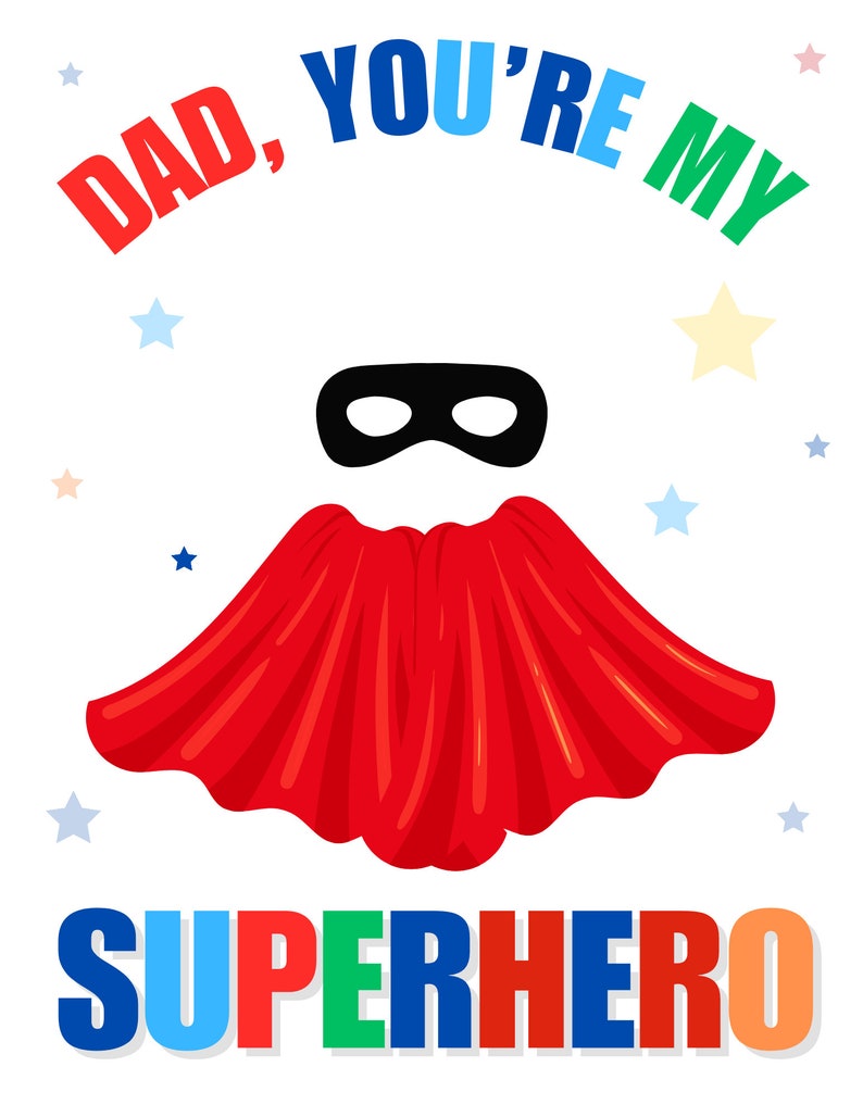 Superhero Handprint Father's Day Craft | Printable DIY Keepsake ...