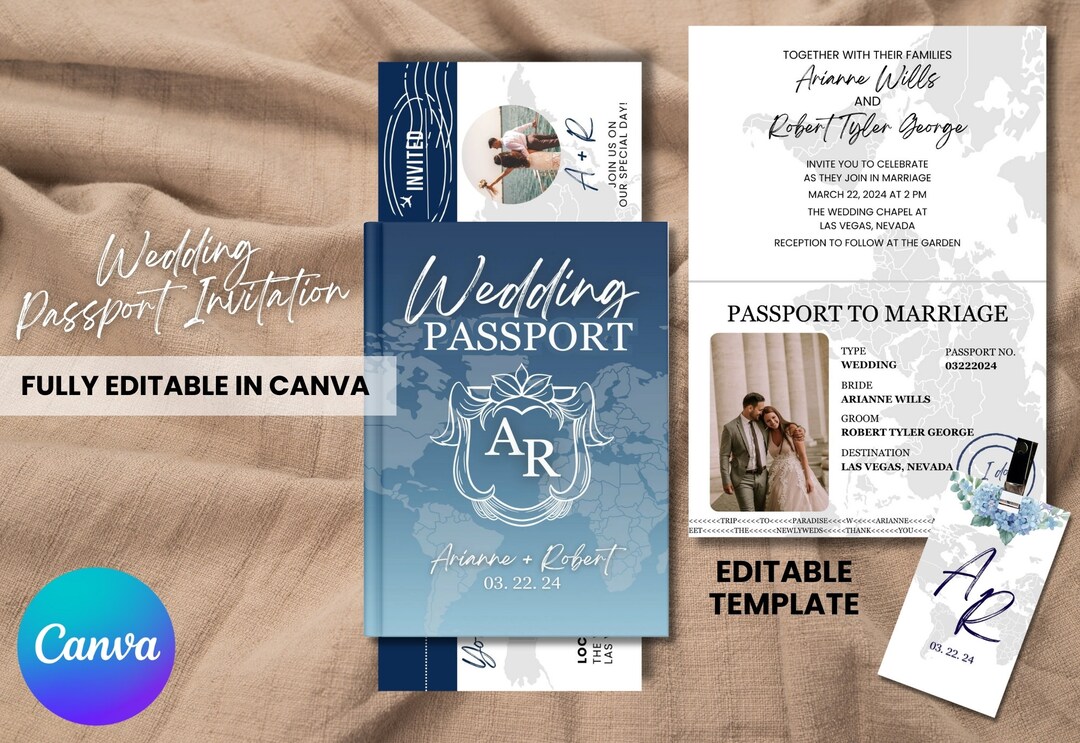 Boarding Pass Wedding Invitation, Destination Wedding Invitation ...