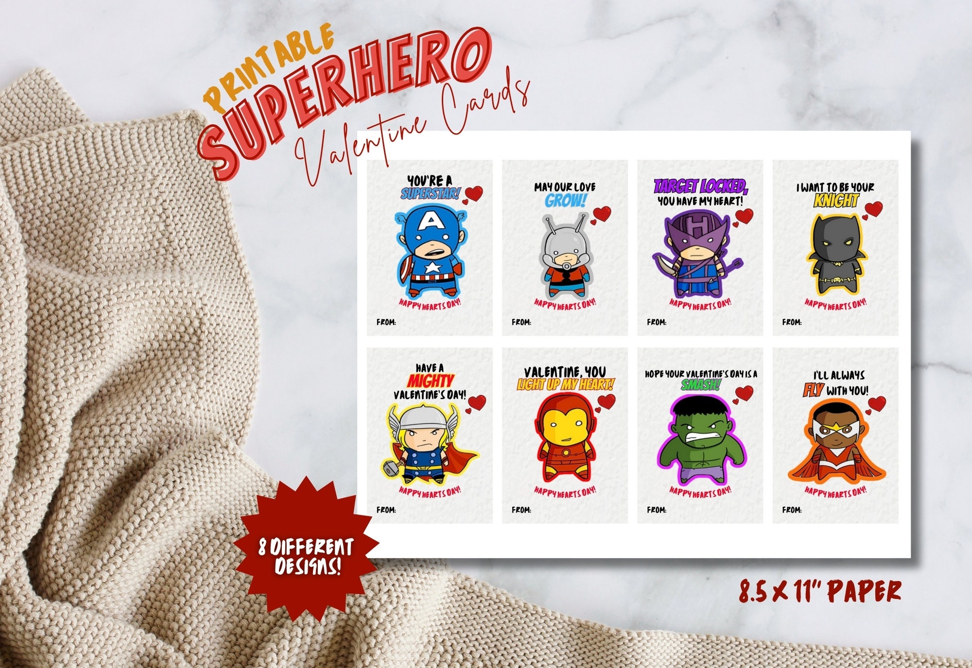 Superhero Valentine's Day Cards, Kids Exchange School, Classroom ...