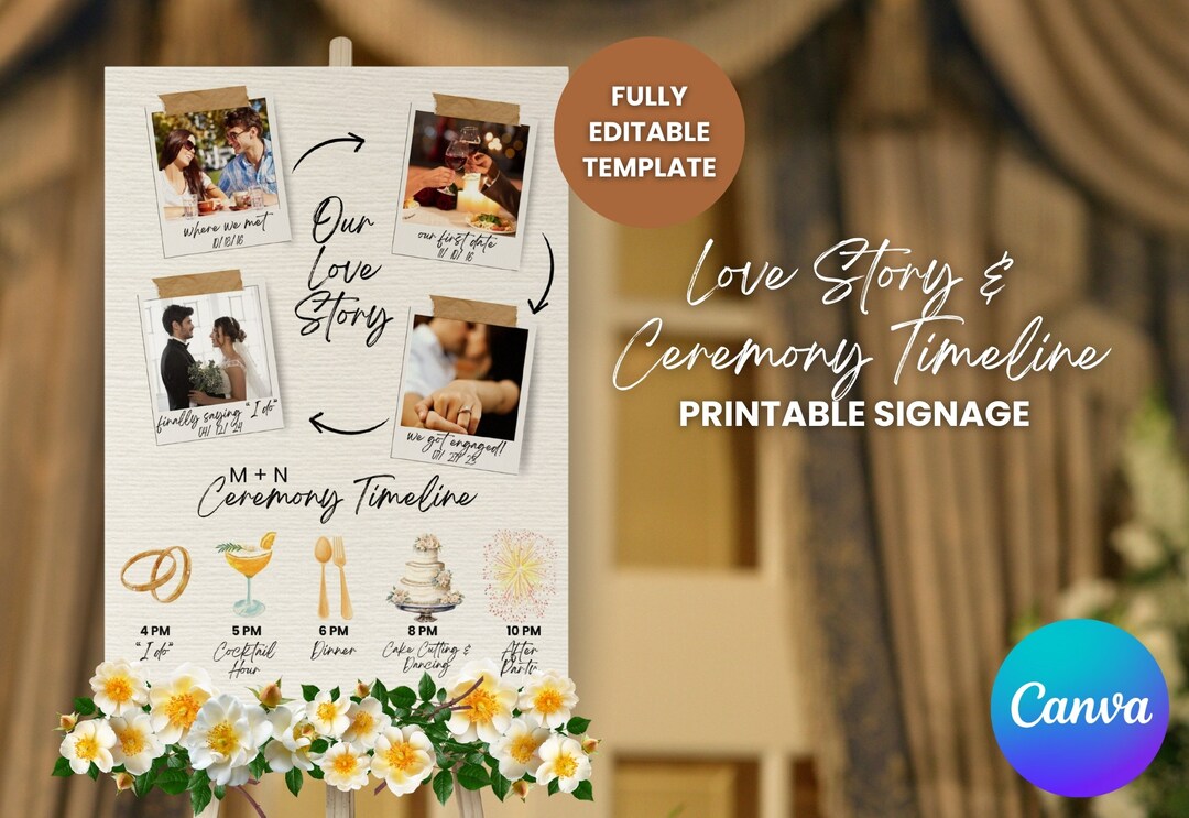 Our Story so Far, Our Story Wedding Sign, Wedding Timeline Sign, Our ...