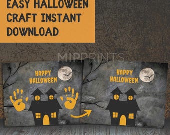 Scarecrow Halloween Handprint Printable Art Craft, Homeschool Craft ...