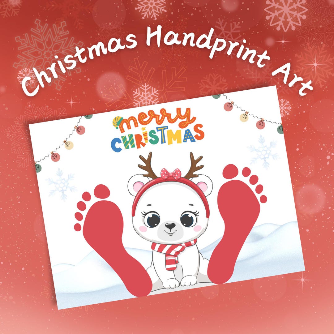 Merry Christmas Footprint Art - DIY Baby Footprint Craft, Toddler ...
