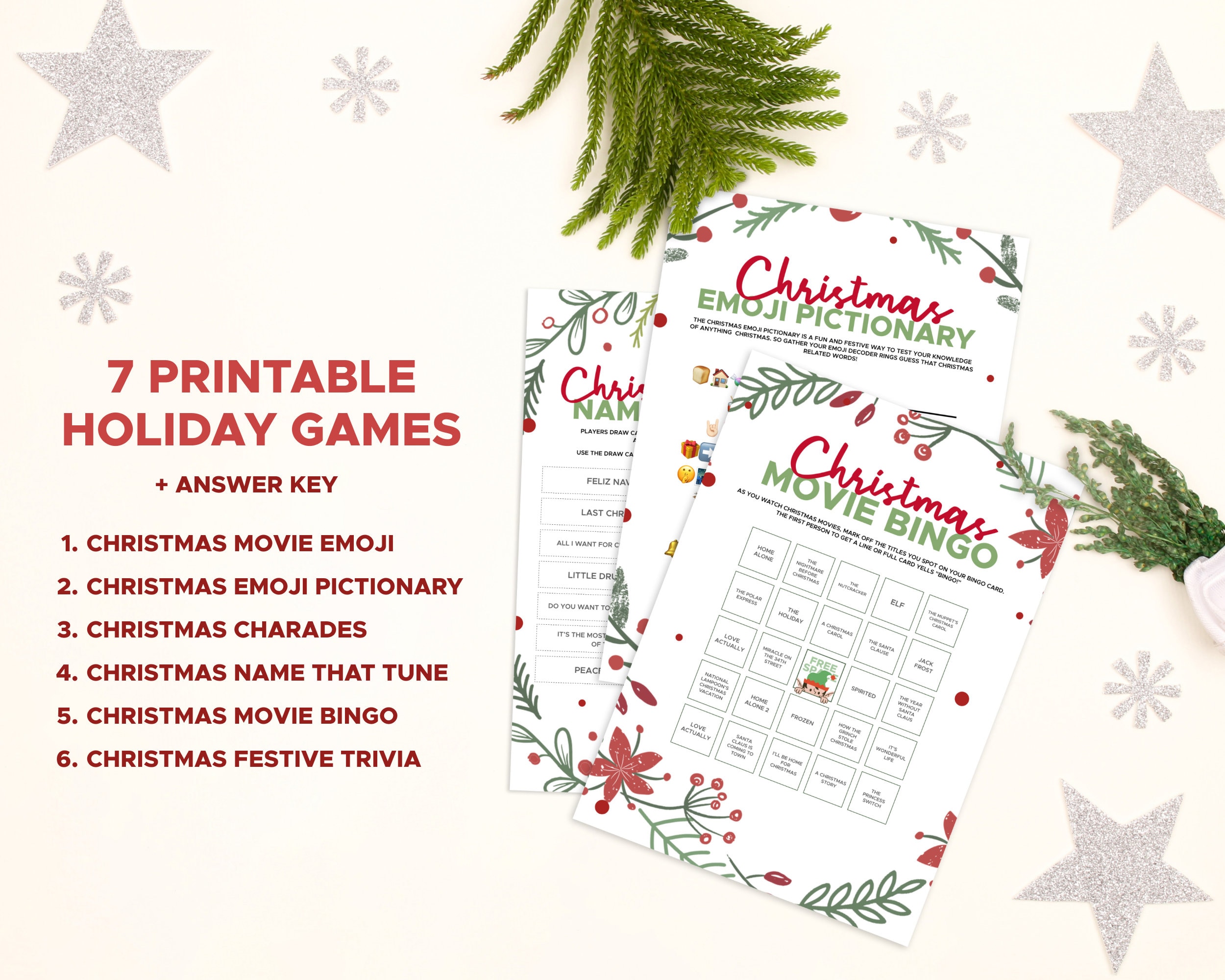 Printable Christmas Game Bundle, Christmas Party Games, Christmas Games ...
