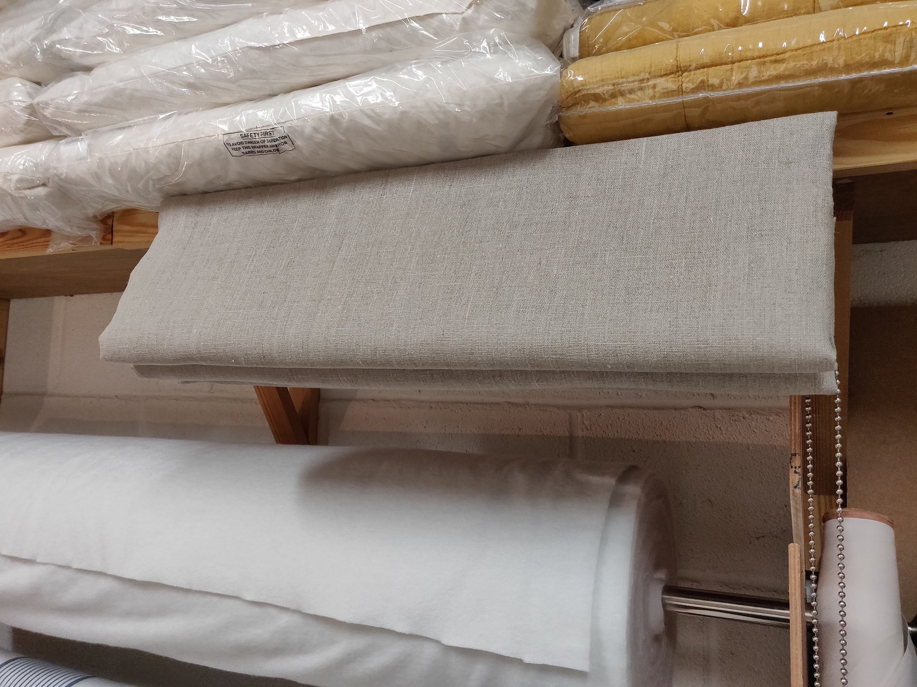 Natural 100% Linen sample Made to Measure Roman Blind,hand Finished ...