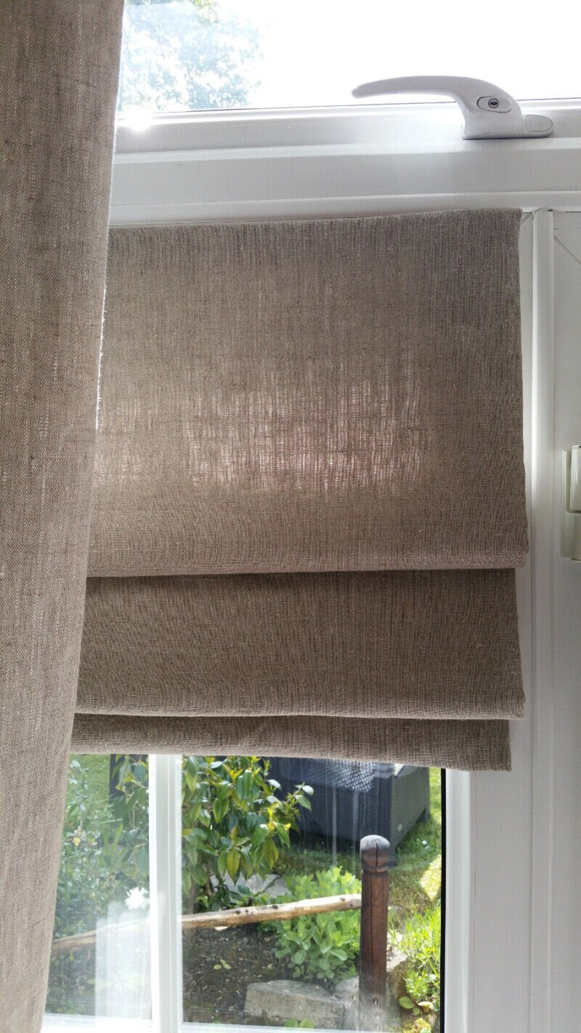 Natural 100% Linen sample Made to Measure Roman Blind,hand Finished ...
