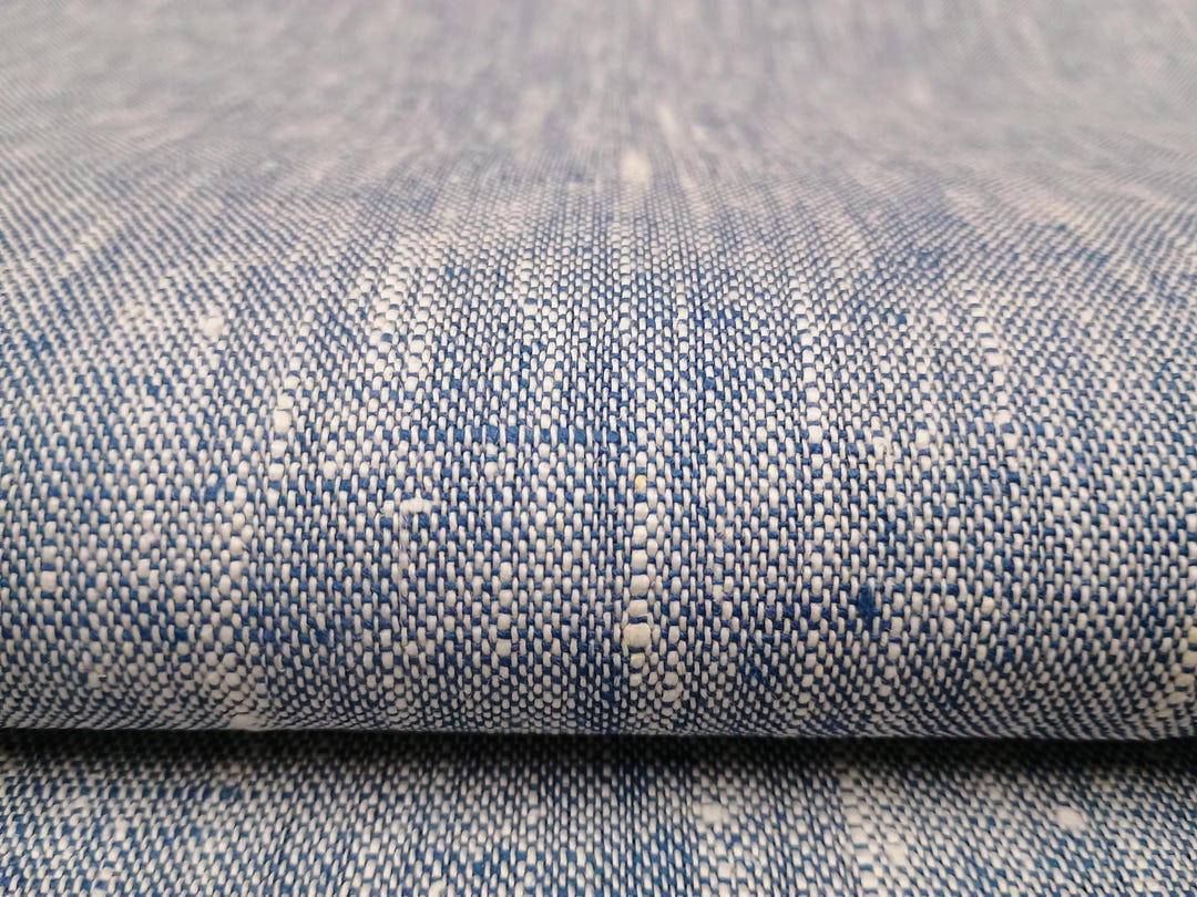 Blue /white Plain French Style Linen Fabric Sample. - Etsy UK