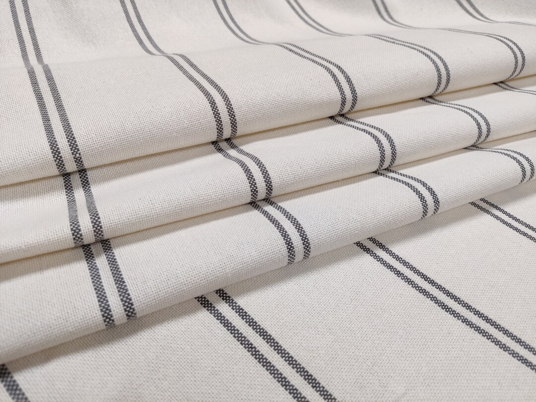 French Style Grey/ivory Stripe (sample) Professionally Made Roman Blind ...