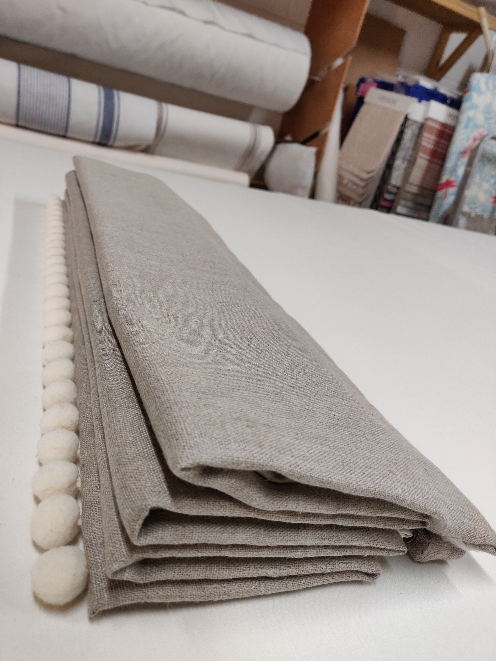 Natural 100% Linen sample Made to Measure Roman Blind,hand Finished ...