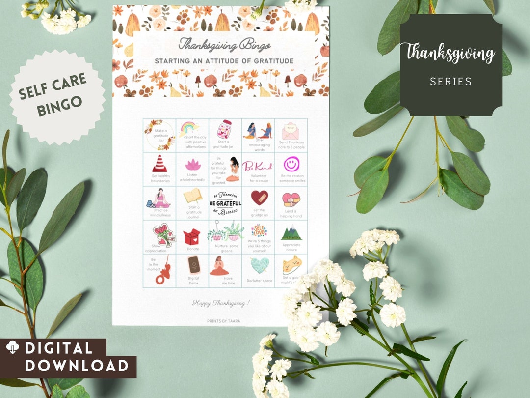 Bingo de Acción de Gracias IMPRIMIBLE Bingo de Gratitud - Etsy España