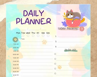 Daily to Do List Printable, Instant Download, Minimal Productivity ...