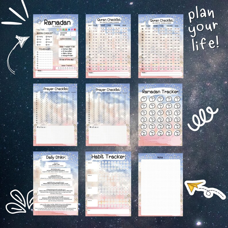 Ramadan Planner - Islamic Planner for Ramadan/ Quran Tracker/ Prayer ...