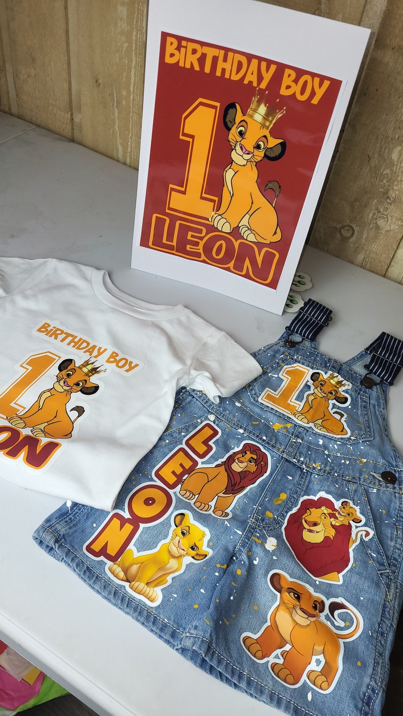 Lion King Birthday Outfit Simba Toddler Birthday Outfit Shorts Overalls ...