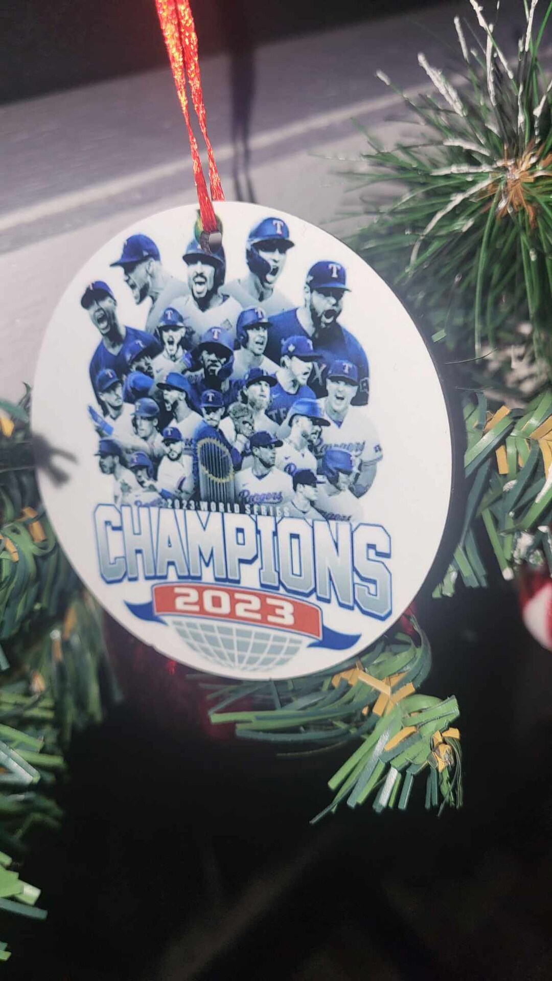 Custom Texas Rangers Ornament Both Sides - Etsy